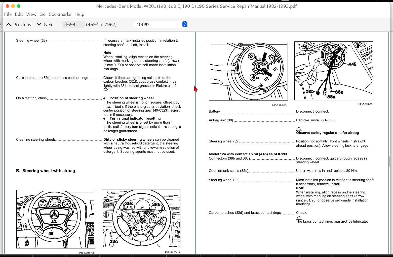 Mercedes-Benz W201 (190, 190 E, 190 D) Repair Service Manual 1982-1993 ...